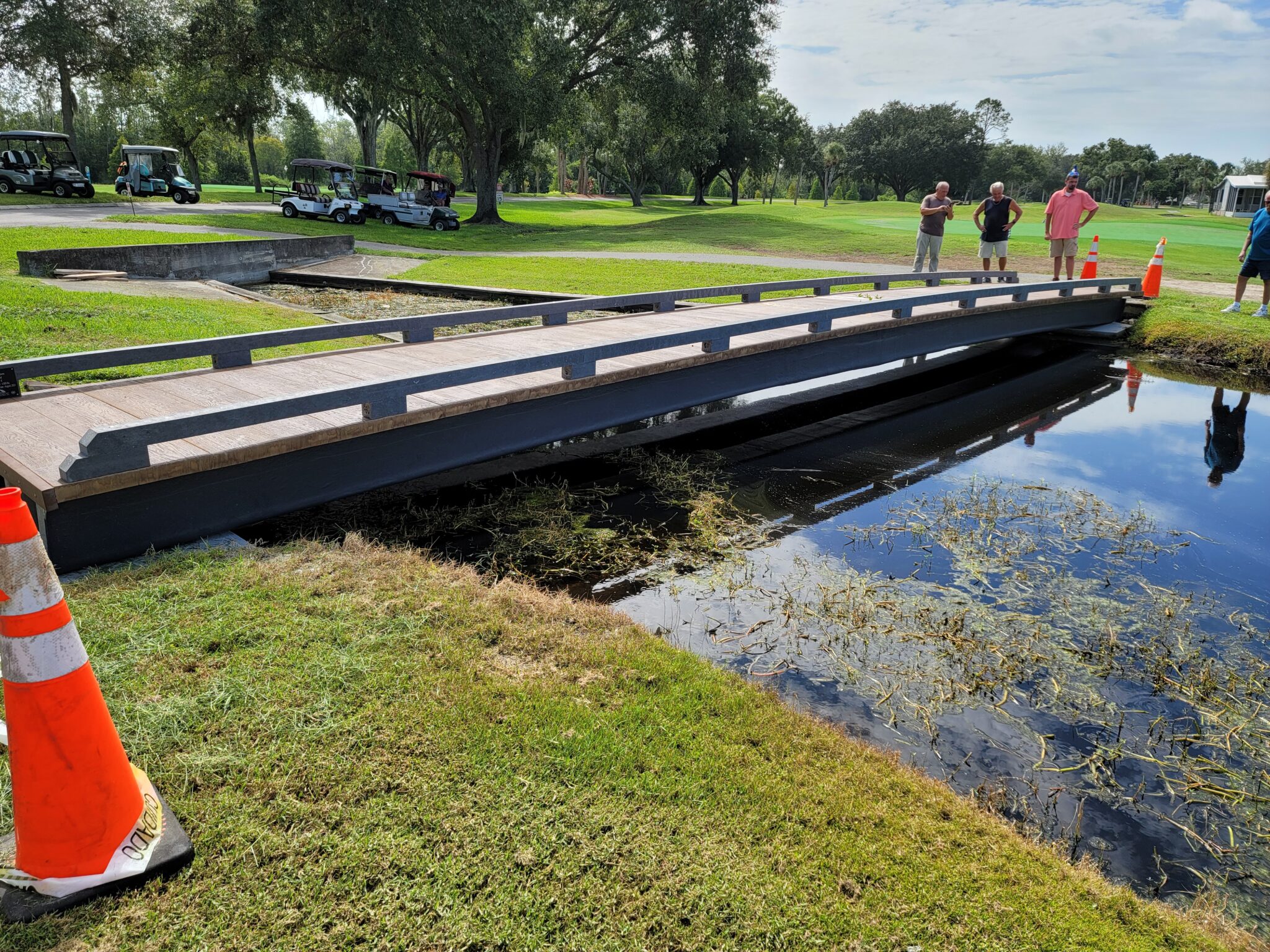 Four fiberglass bridges delivered & Installed the same day!