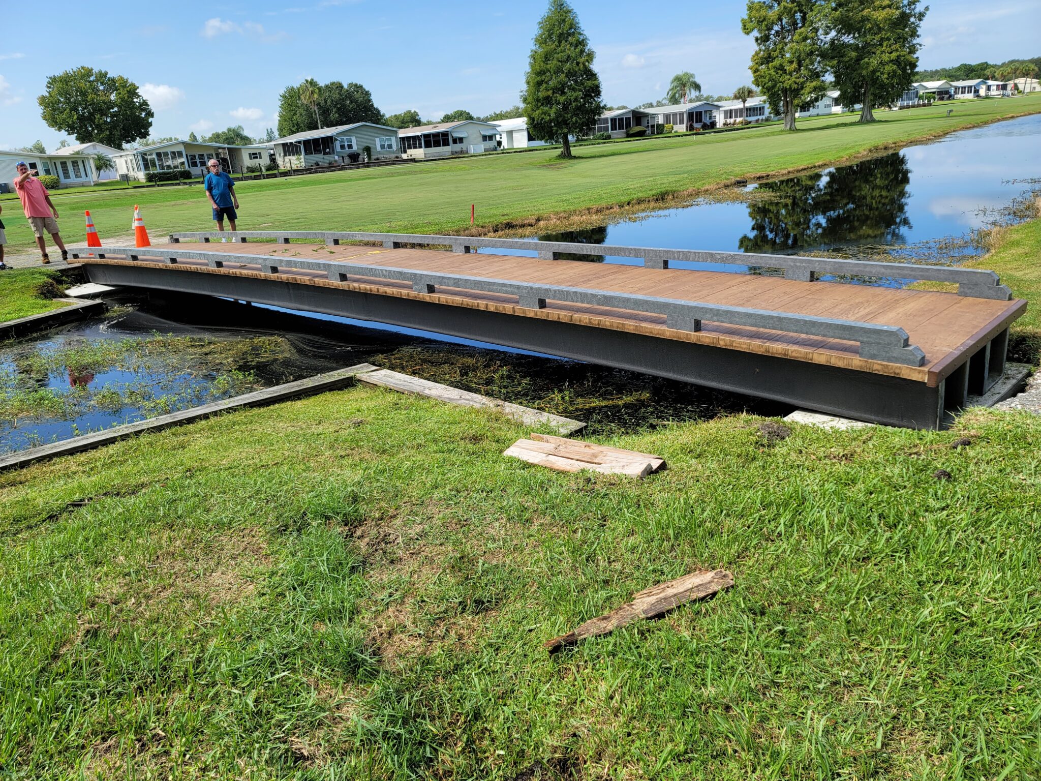Four fiberglass bridges delivered & Installed the same day!